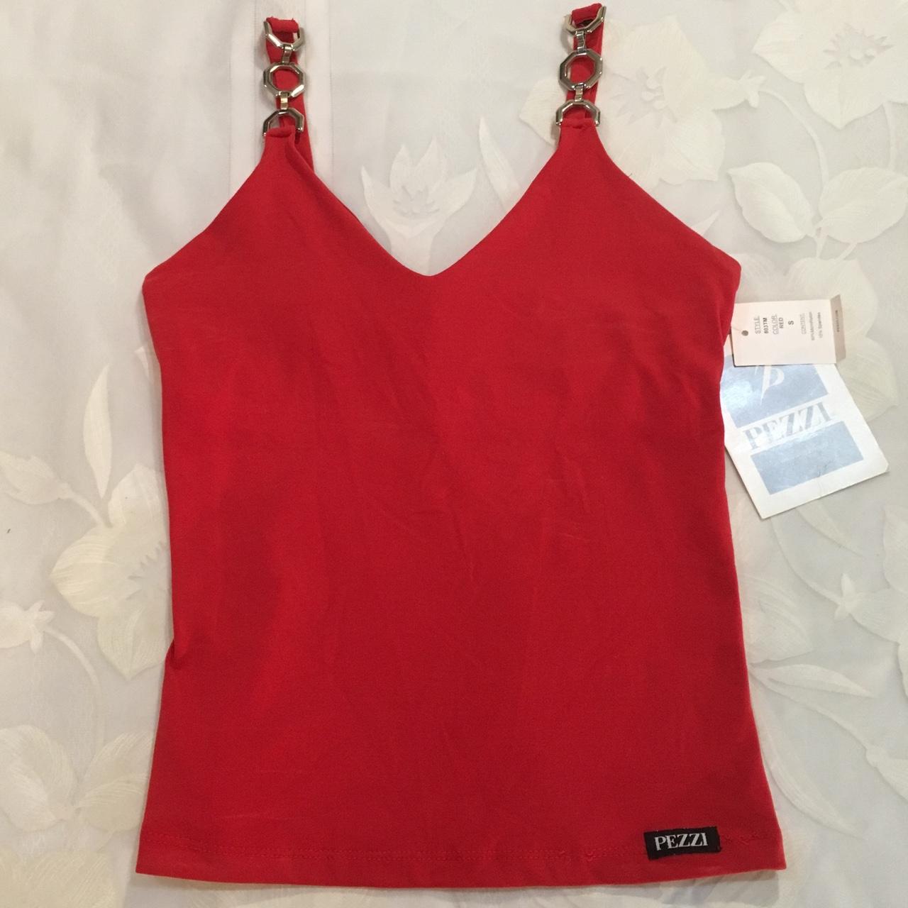 Pezzi red spaghetti and silver link strap workout or... - Depop