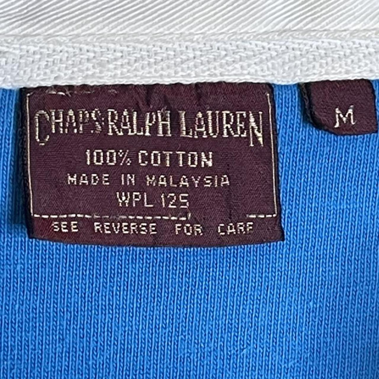 Chaps Ralph Lauren vintage blue Rugby long sleeve... - Depop