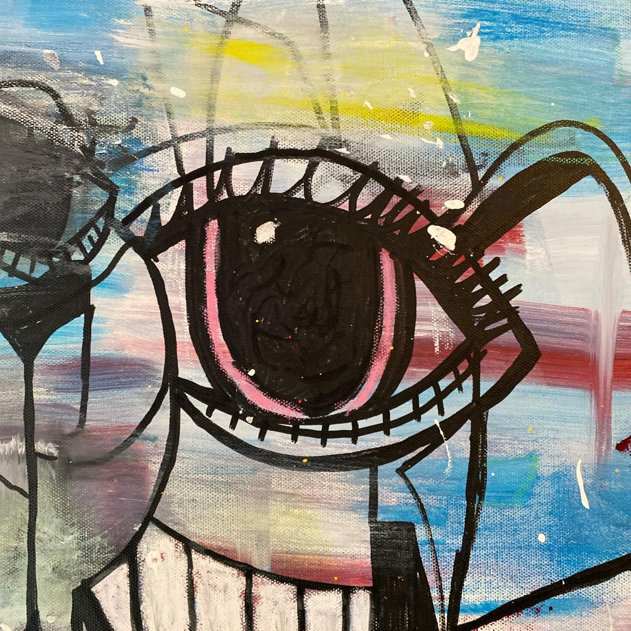 Original cubist acrylic on canvas painting by me.... - Depop