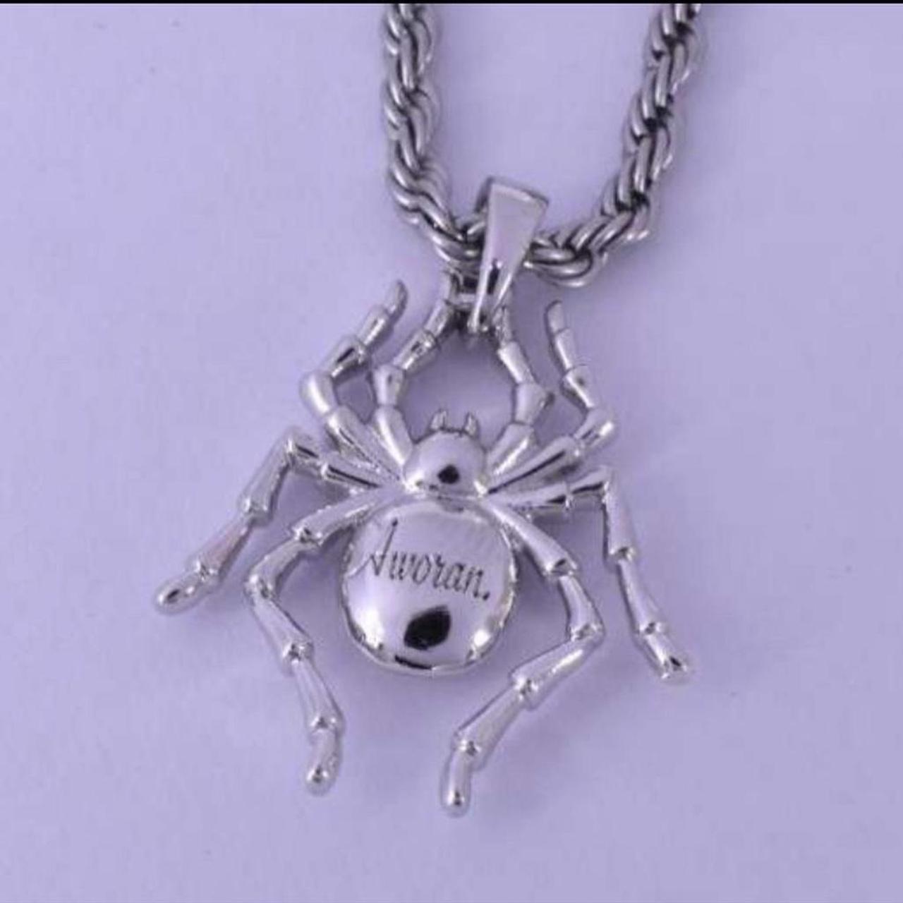 Aworan Logo pendant Sterling Silver Rust... - Depop