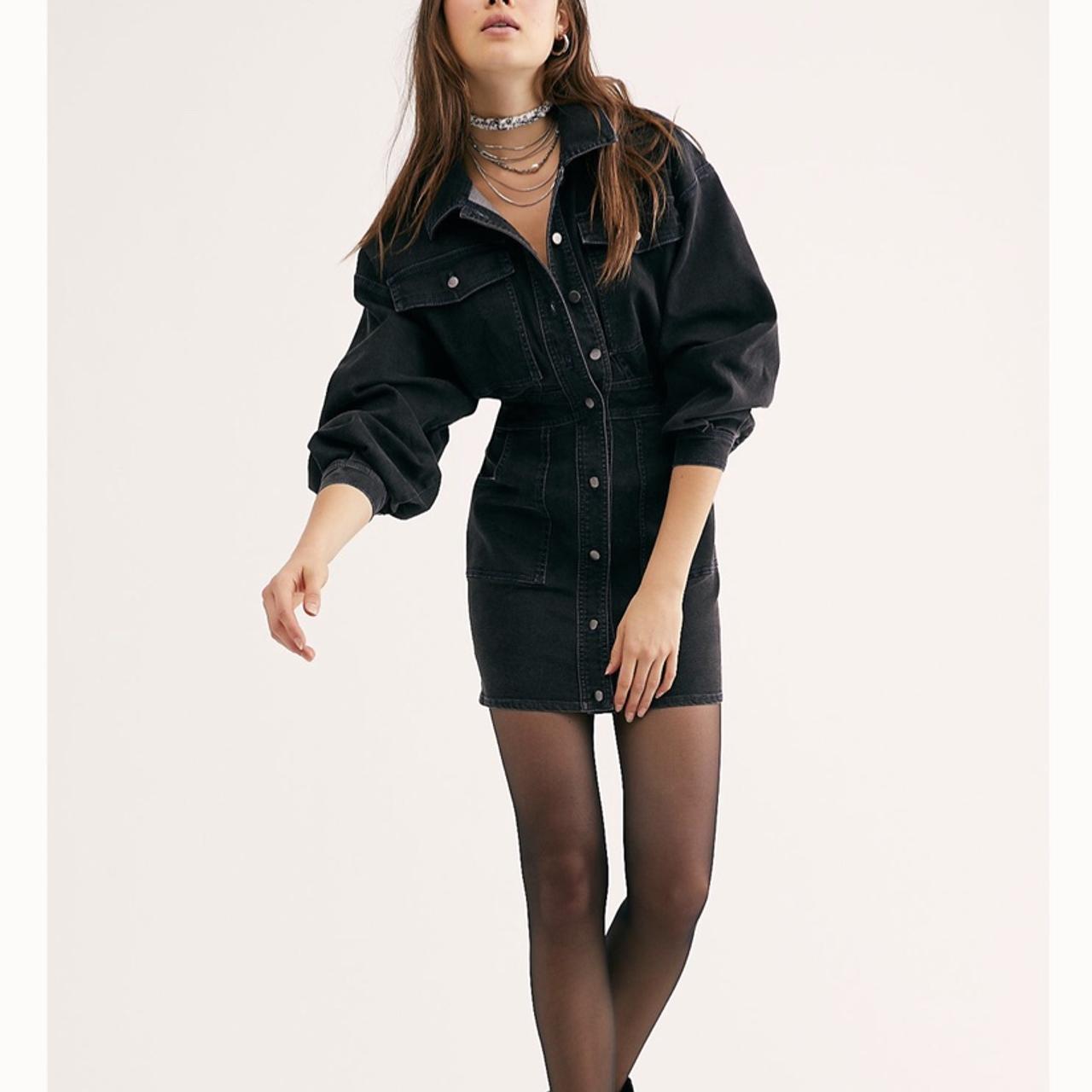 Brand new Free People stretch Denim dress. Never... - Depop