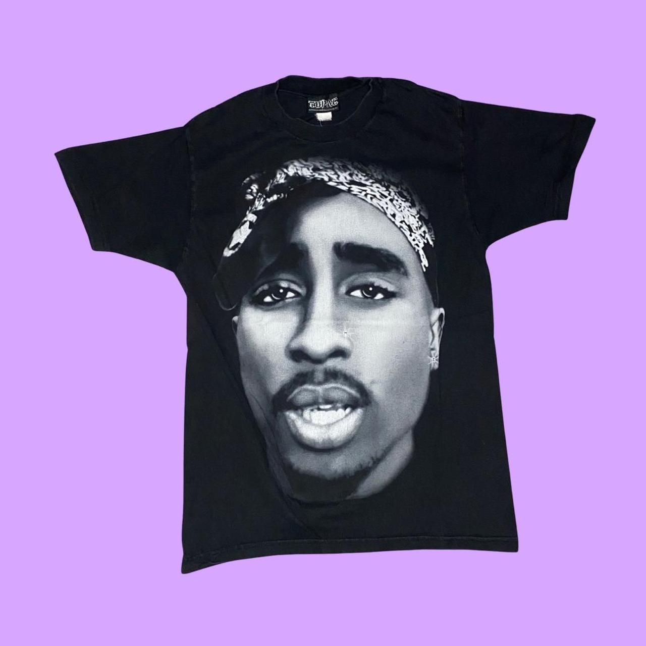 Vintage rap tee. Vintage 2006 Tupac rap tee shirt.... - Depop