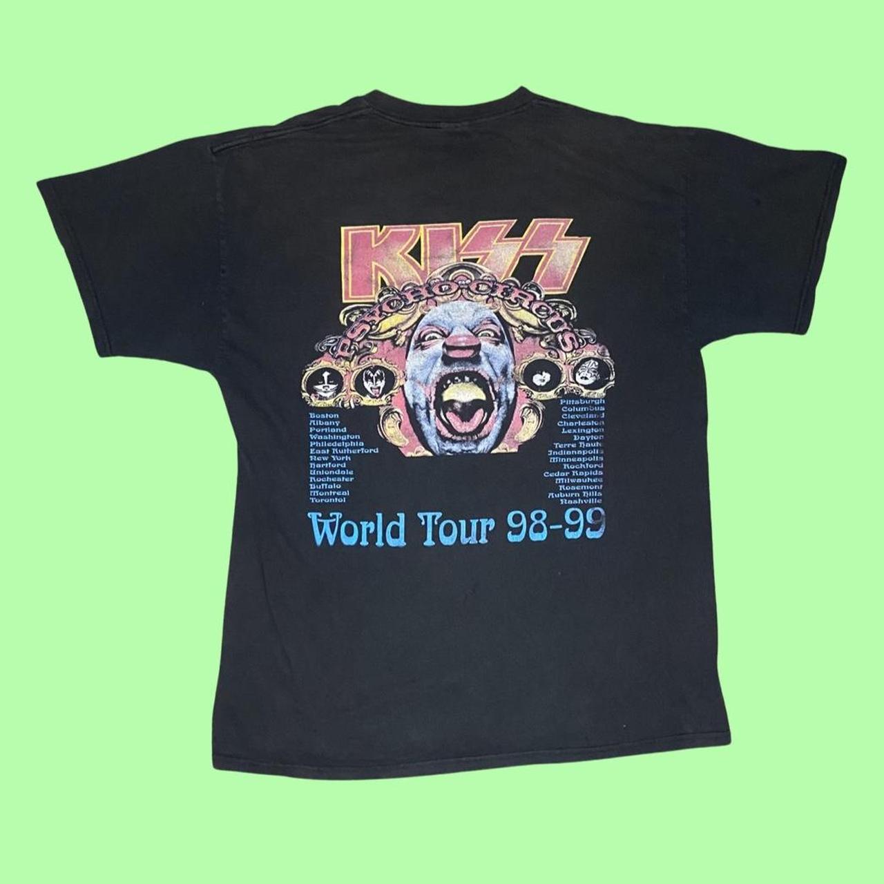 Vintage Kiss Band Tee Vintage 98 99 Psycho Circus Depop