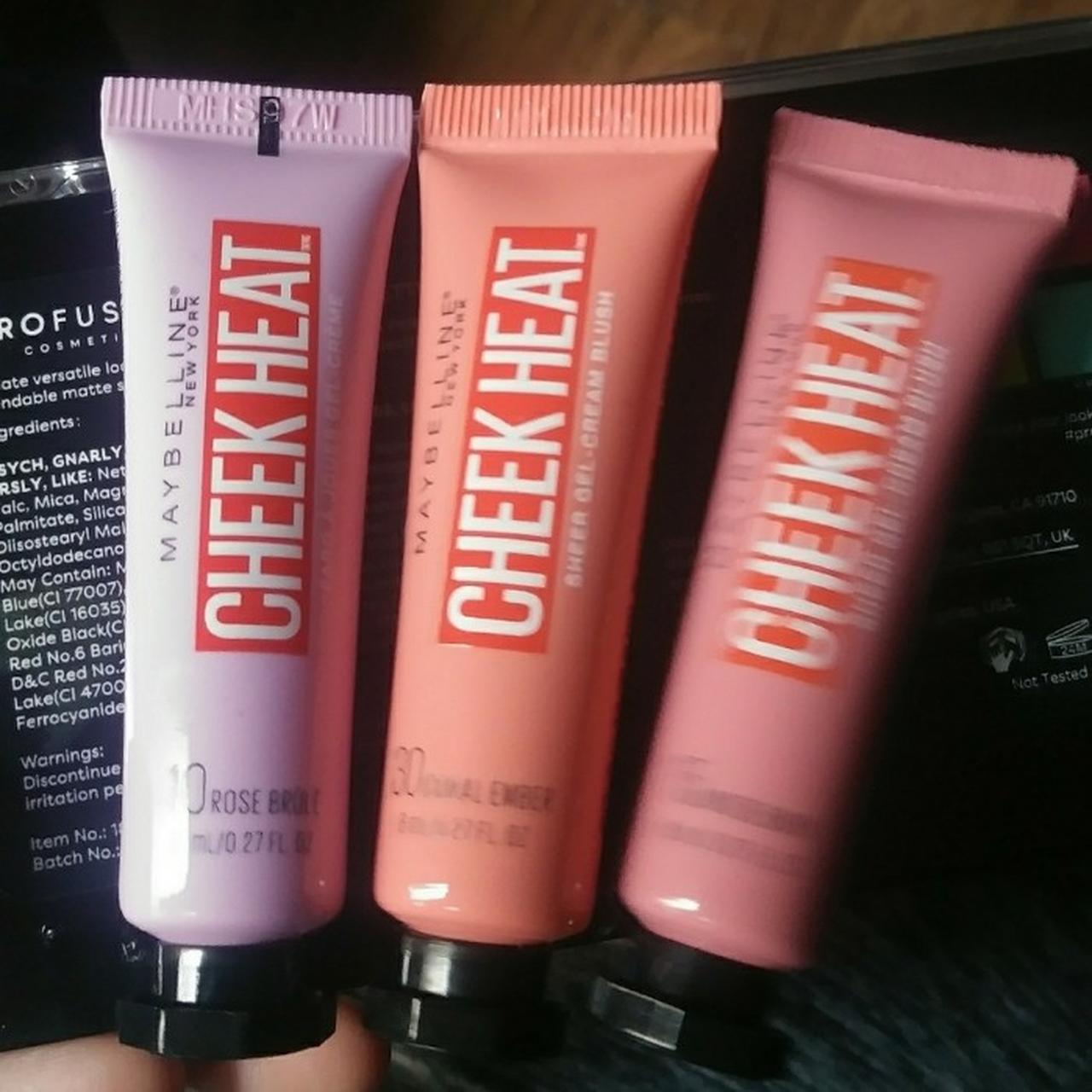 Maybelline cheek heat cream blush. Used once each,... - Depop