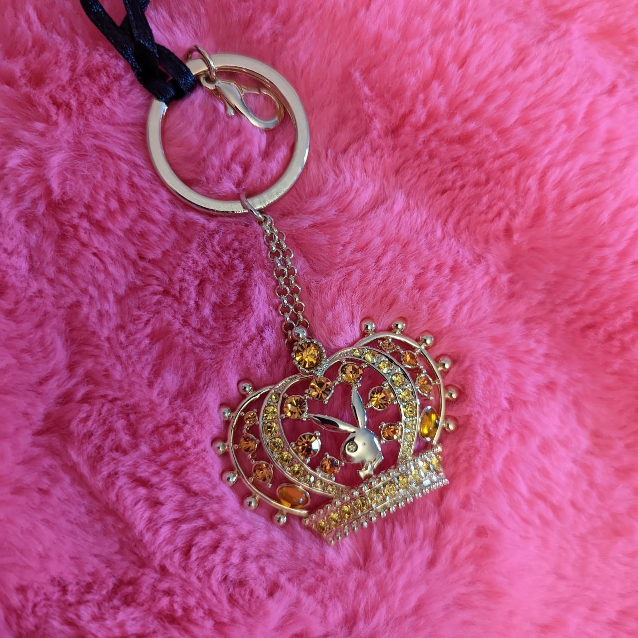 keychain with crown gold jewels base of crown is... - Depop