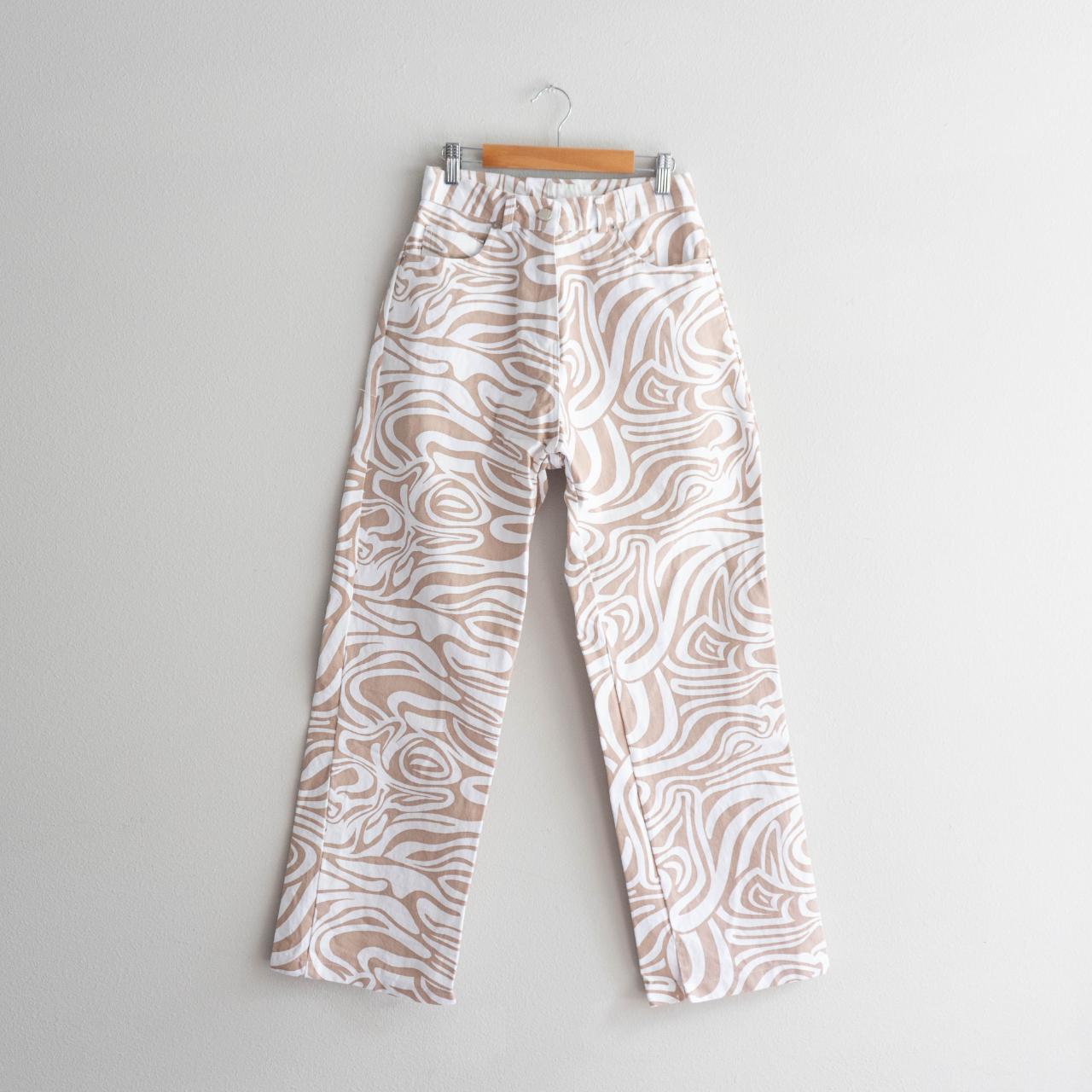 SOURCE UNKNOWN WAVY PANTS 🤍🤍 only worn twice //... - Depop