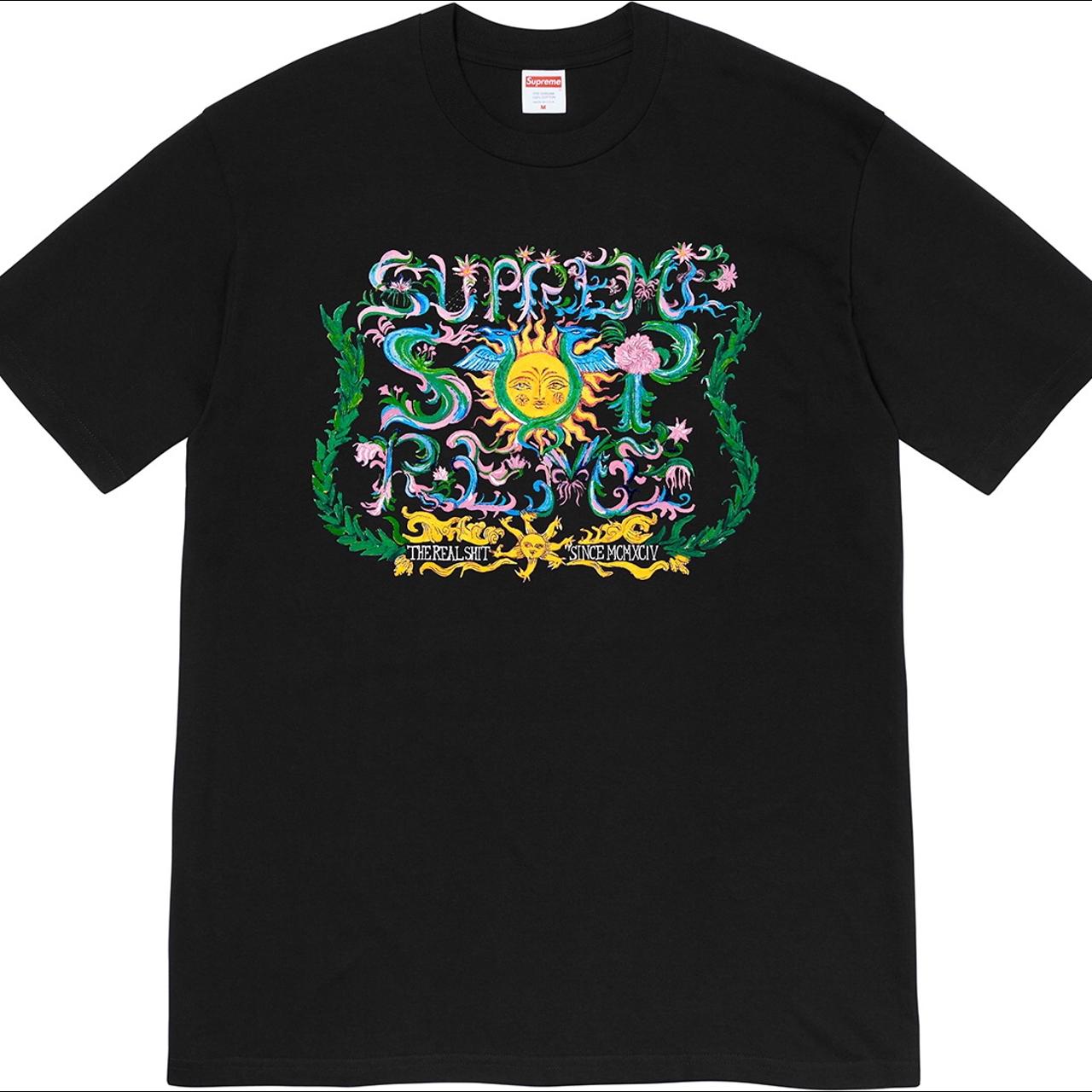 Supreme Crest Tee Black Size m Same day dispatch... - Depop