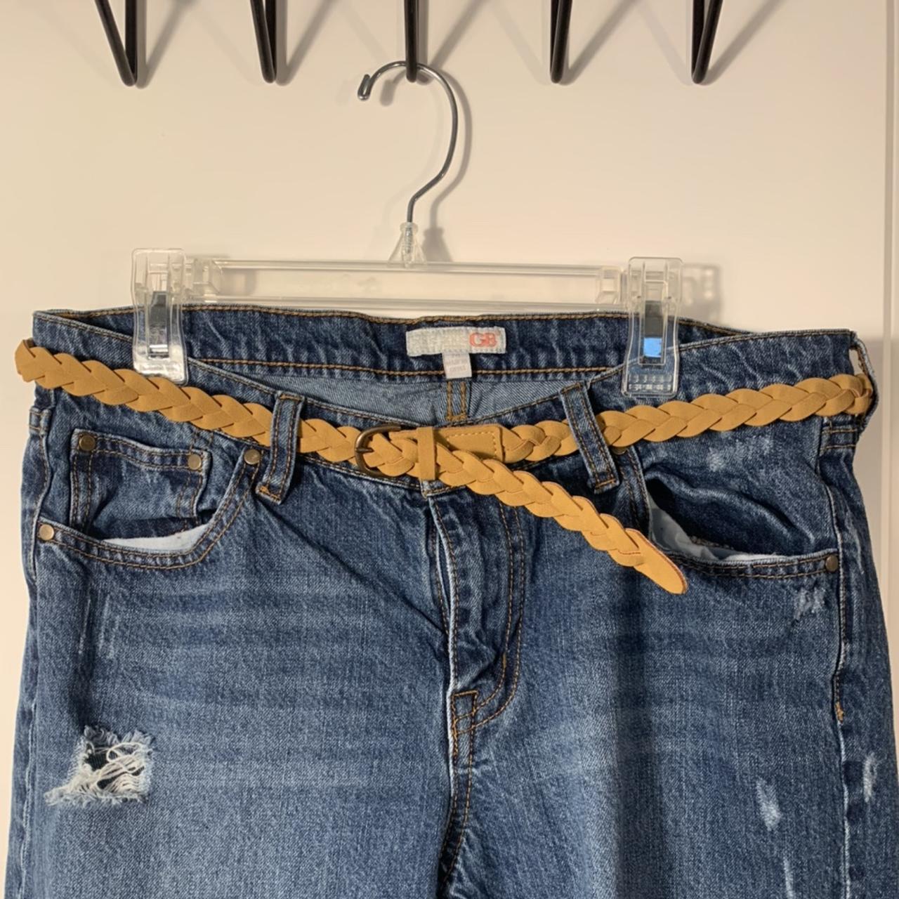 Gap Mustard Yellow Braided Belt Brass detailing - Depop