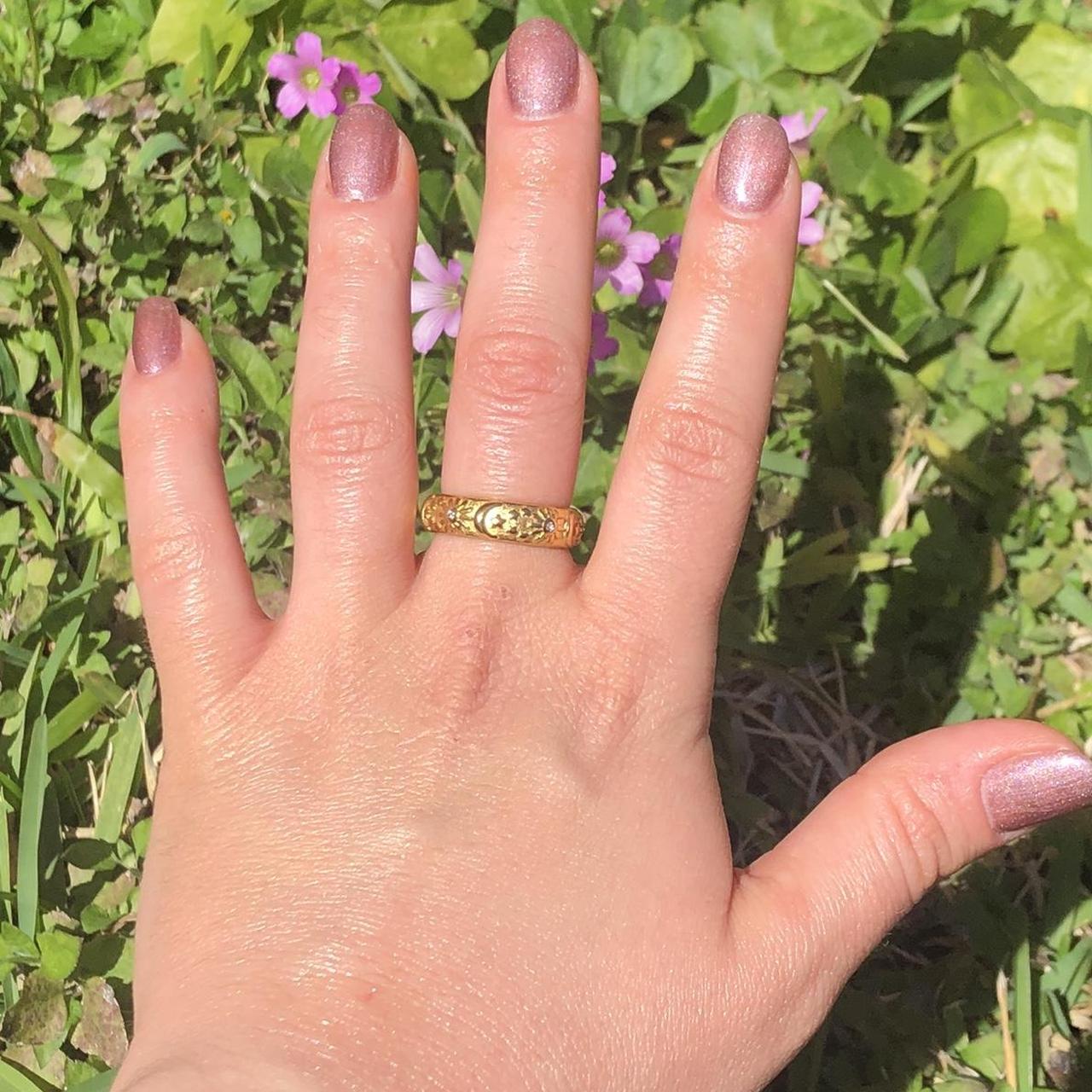 New! “Shaela” Sun & Moon Gold Ring Stainless steel... | Depop