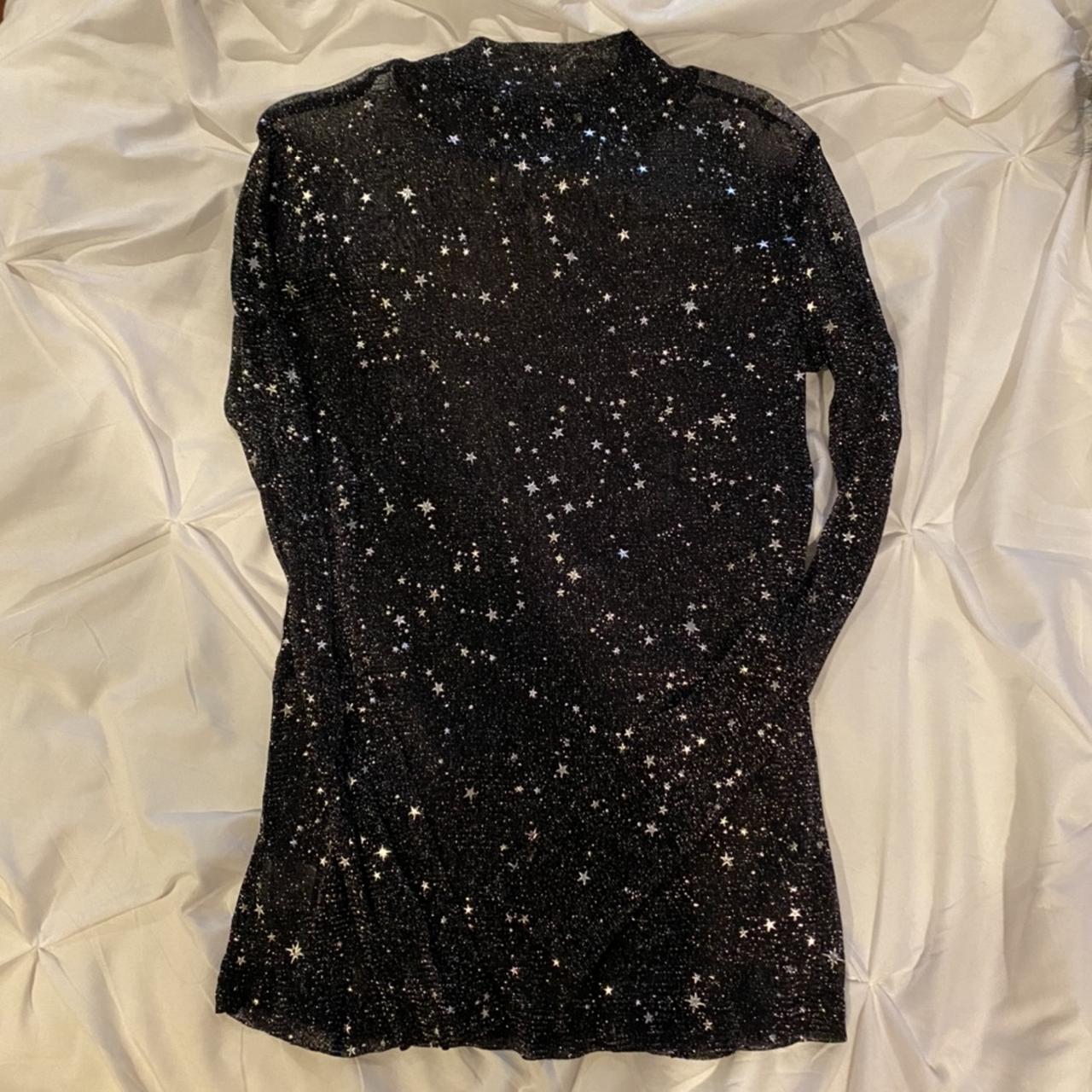 Silver stars mesh shirt. Perfect for party’s and... - Depop