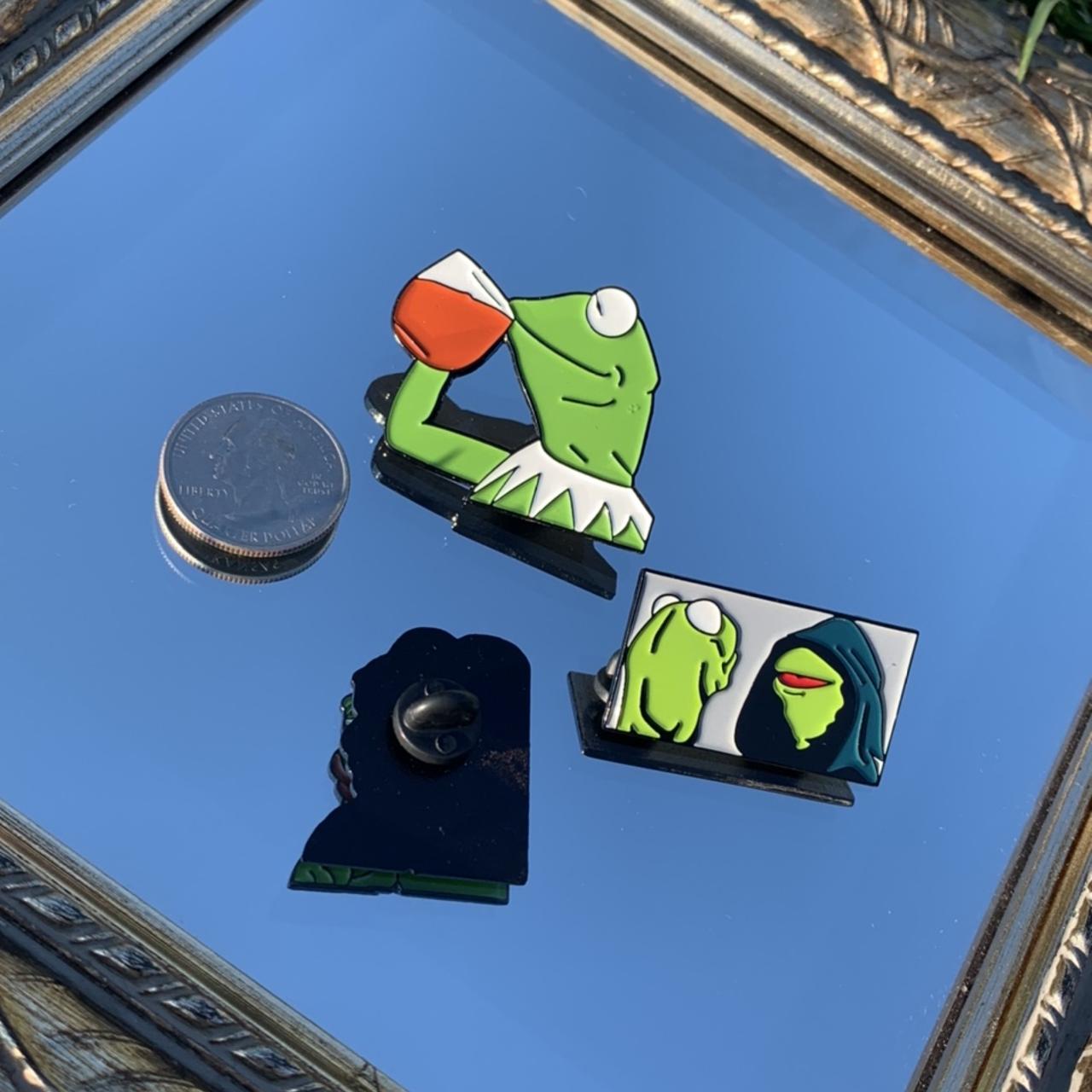 Pepe and Kermit meme enamel pin bundle deal! 👾 See... - Depop