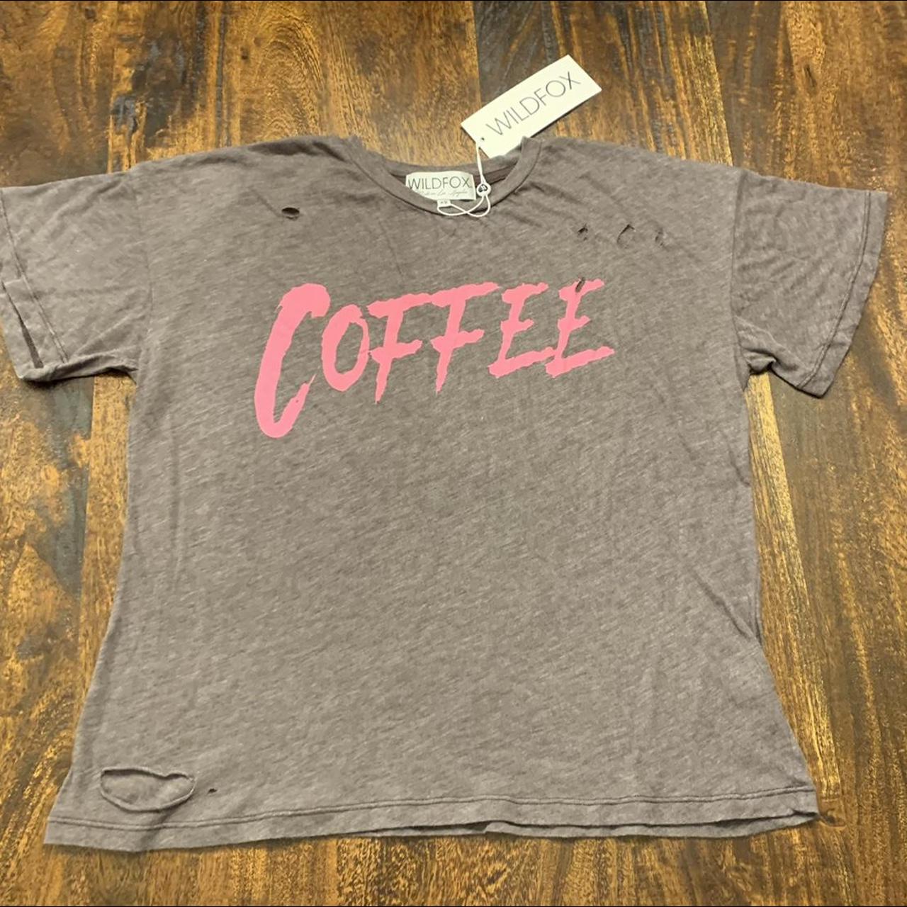 Wildfox Made in LA - 'Coffee' Graphic Tee - Size XS... - Depop