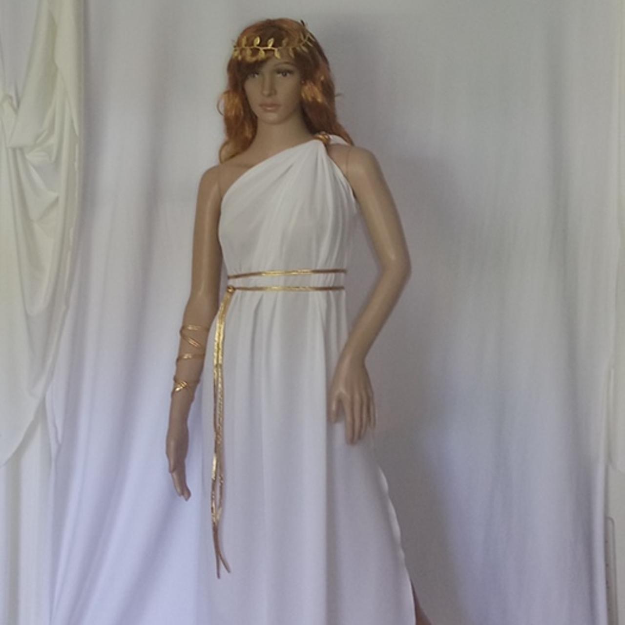Greek goddess costume. Toga is made of soft spandex... - Depop
