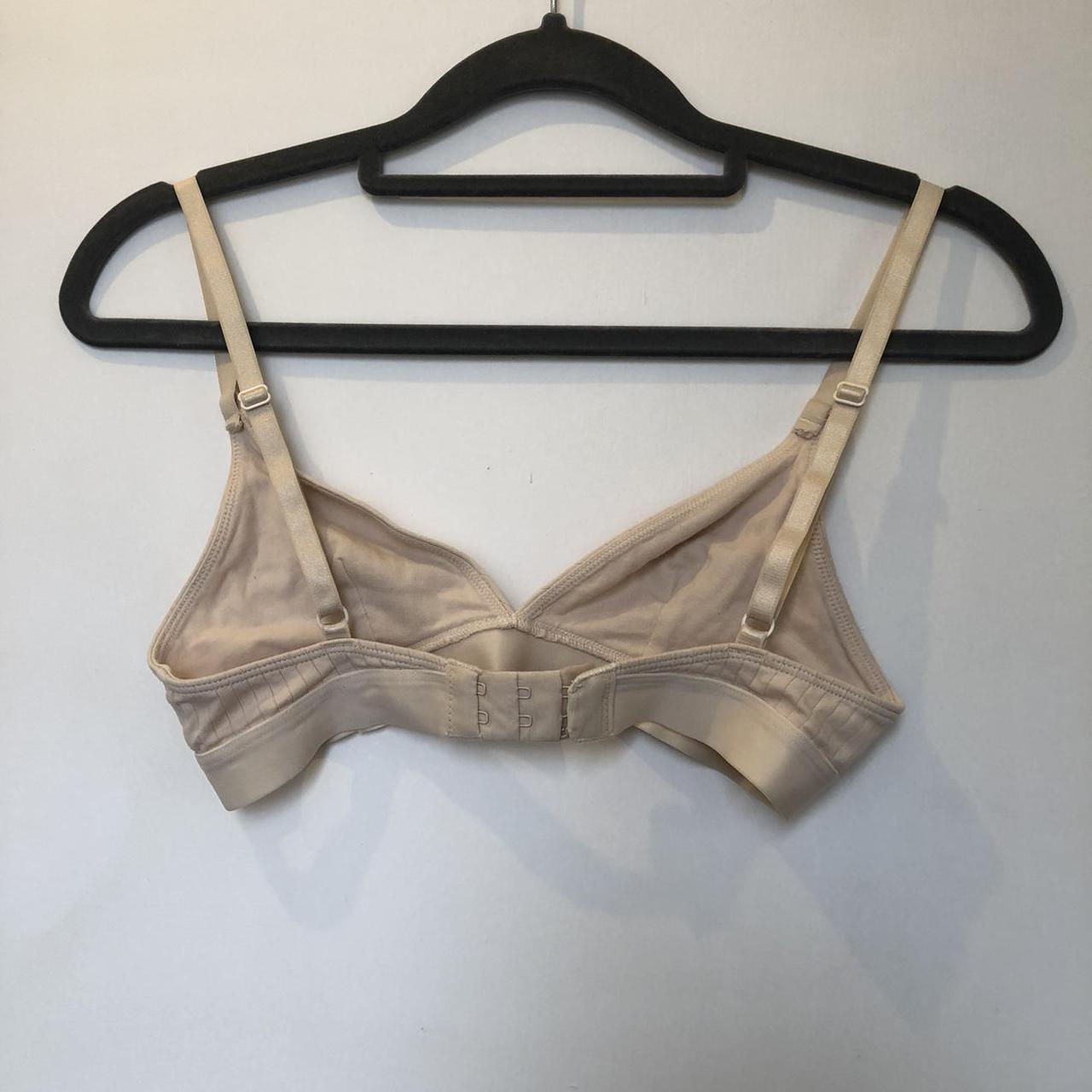 Monki Women's Cream and White Bra | Depop