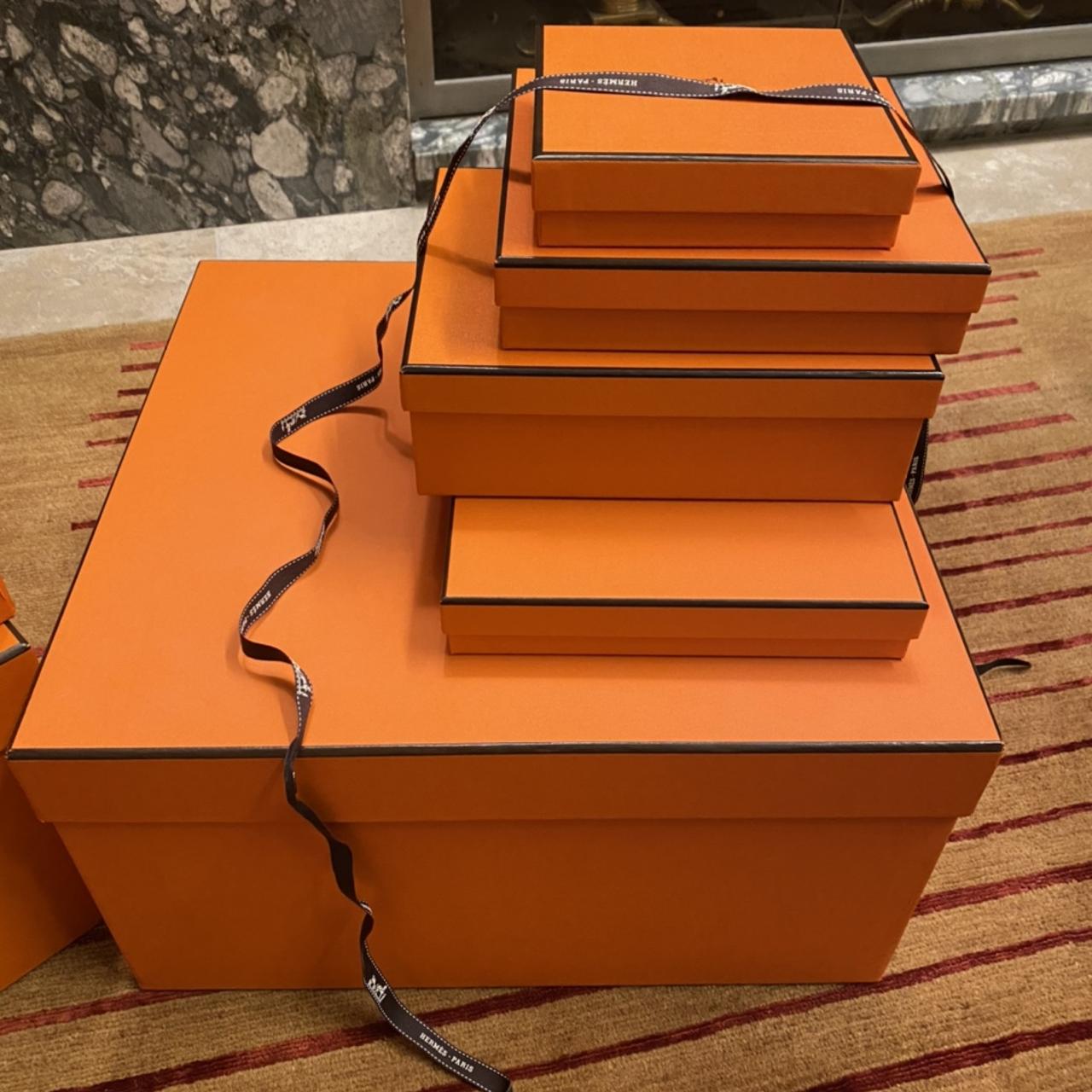 Set of 9 Hermès Boxes 3 bags and ribbons ... - Depop