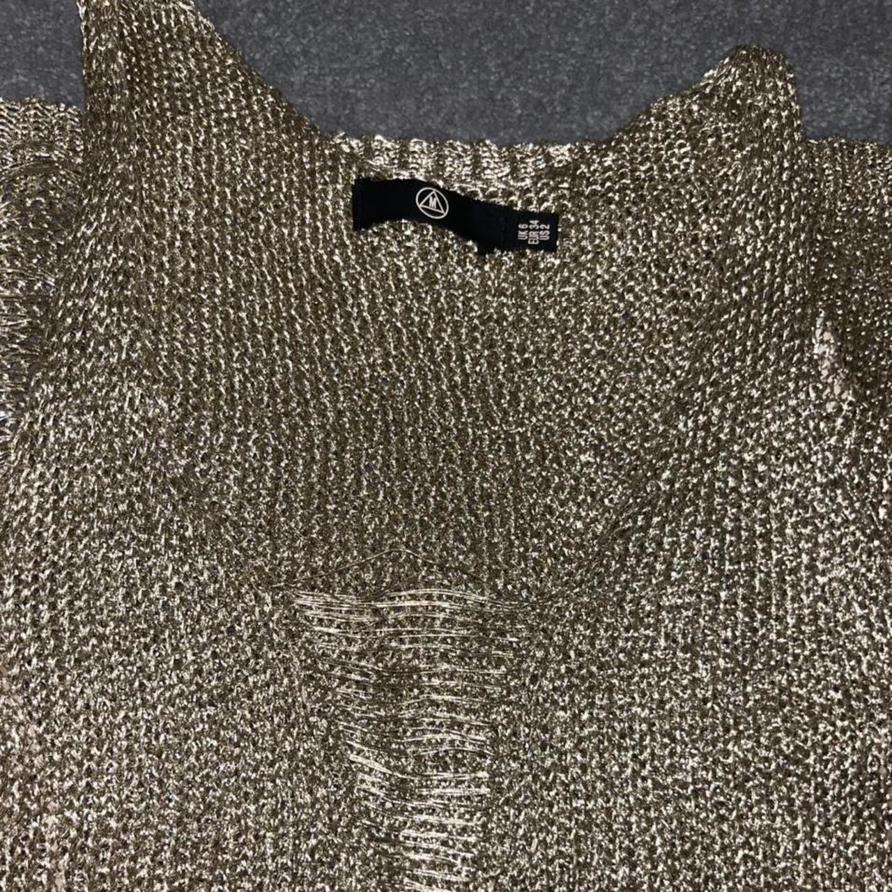 Gold metallic mini cover up dress from Missguided.... - Depop