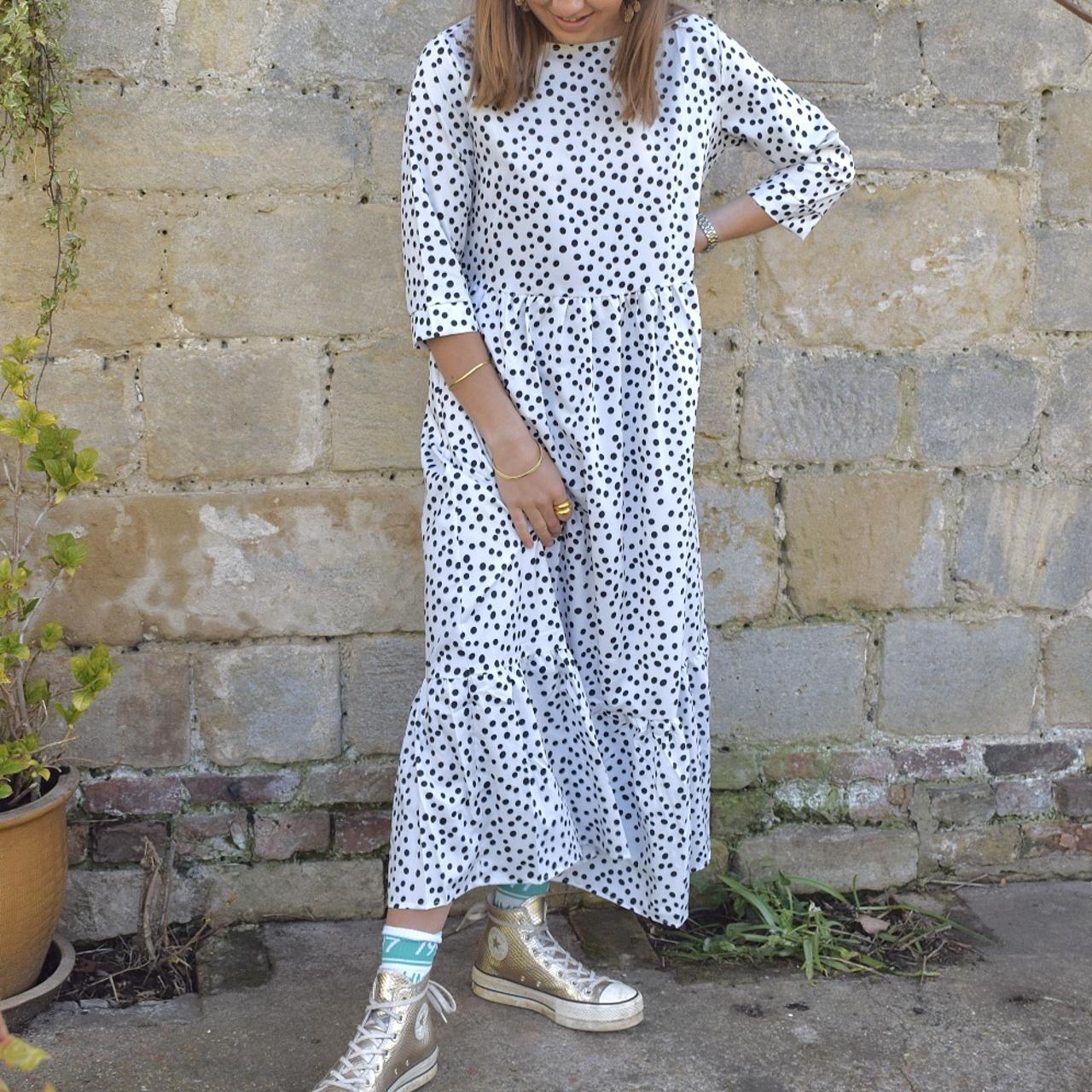 Maxi Polka Dot Dress Oculus Clothing SS21 Can be... - Depop