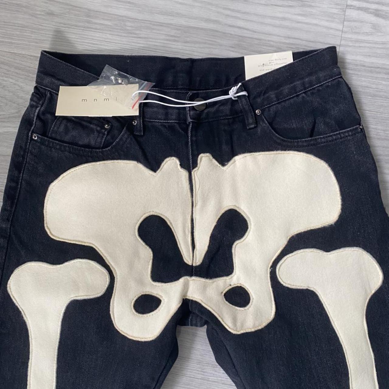 Black Denim Skeleton Jeans Brand New with tags 100%... - Depop