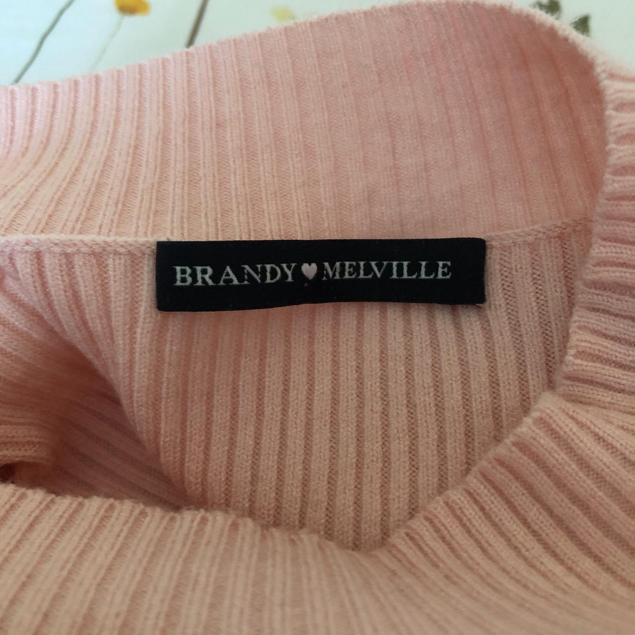 free shipping! baby pink brandy melville high neck... - Depop