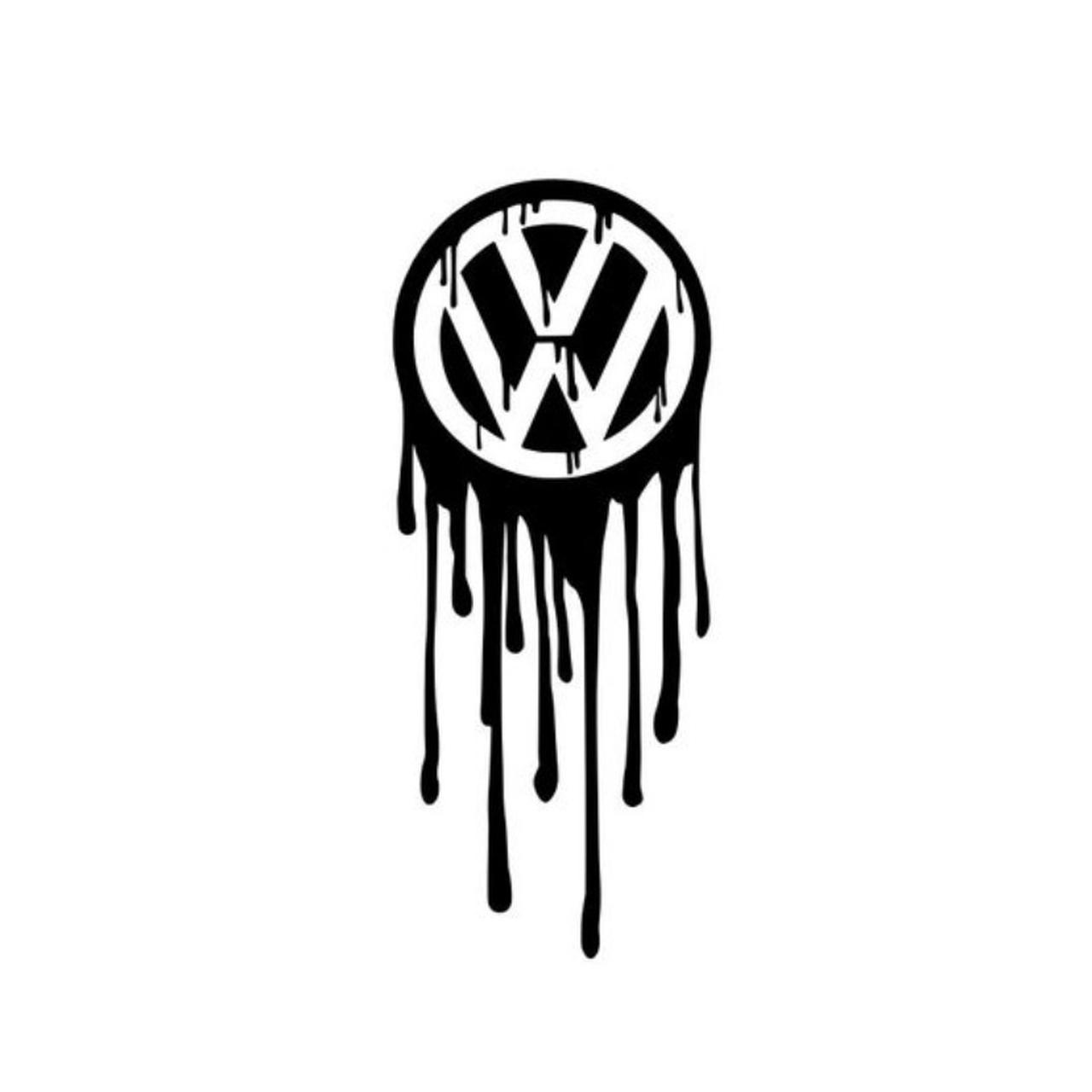 VW dripping logo. Available in various sizes and... - Depop