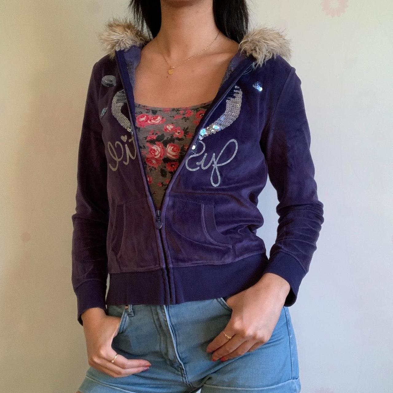 Y2k Blue Justice Jacket This deep sapphire colored... - Depop