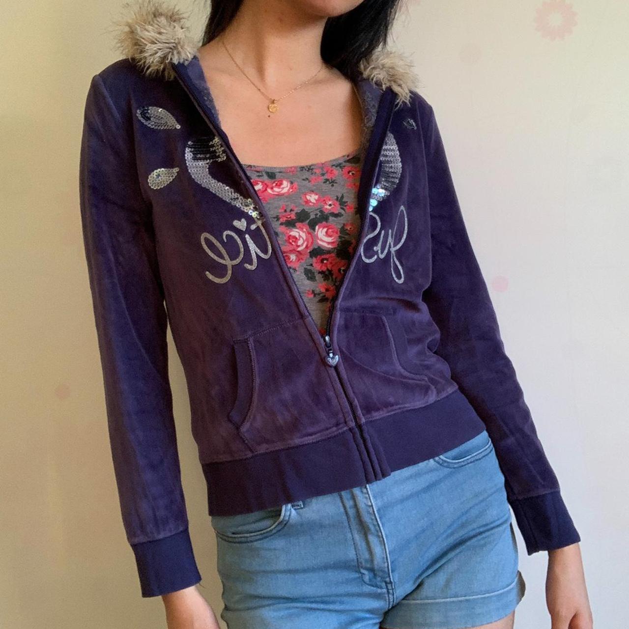 Y2k Blue Justice Jacket This deep sapphire colored... - Depop