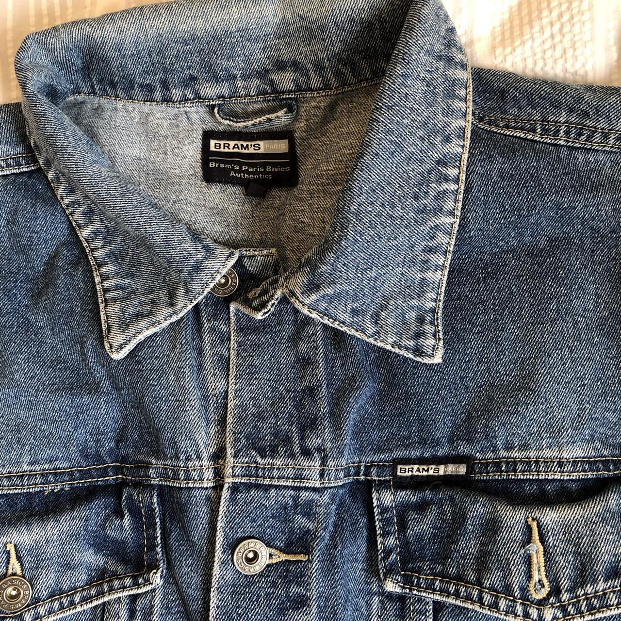 Vintage Brams Paris Denim Jacket. Size XL, boxy... - Depop