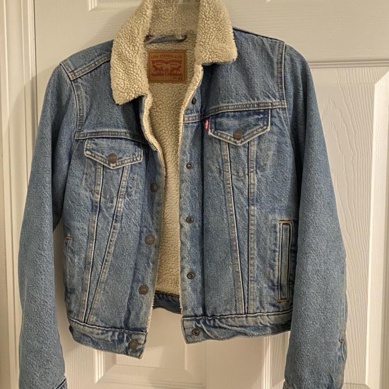 Original Levi’s wool denim jacket Labeled a size... - Depop