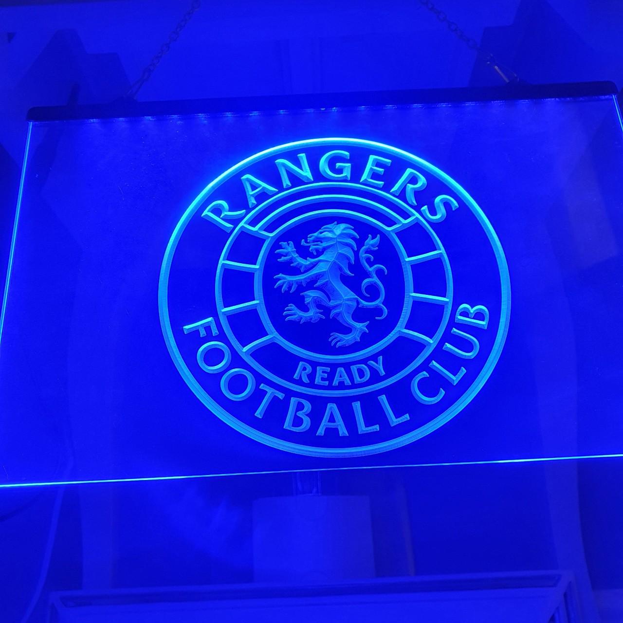 Rangers FC RFC LED Neon Light Bar Bedroom Sign... - Depop