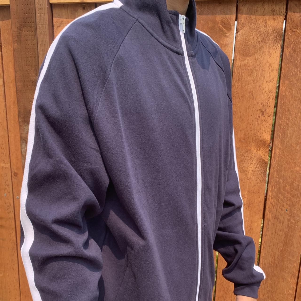 American Apparel Navy Blue Track Jacket, size... - Depop