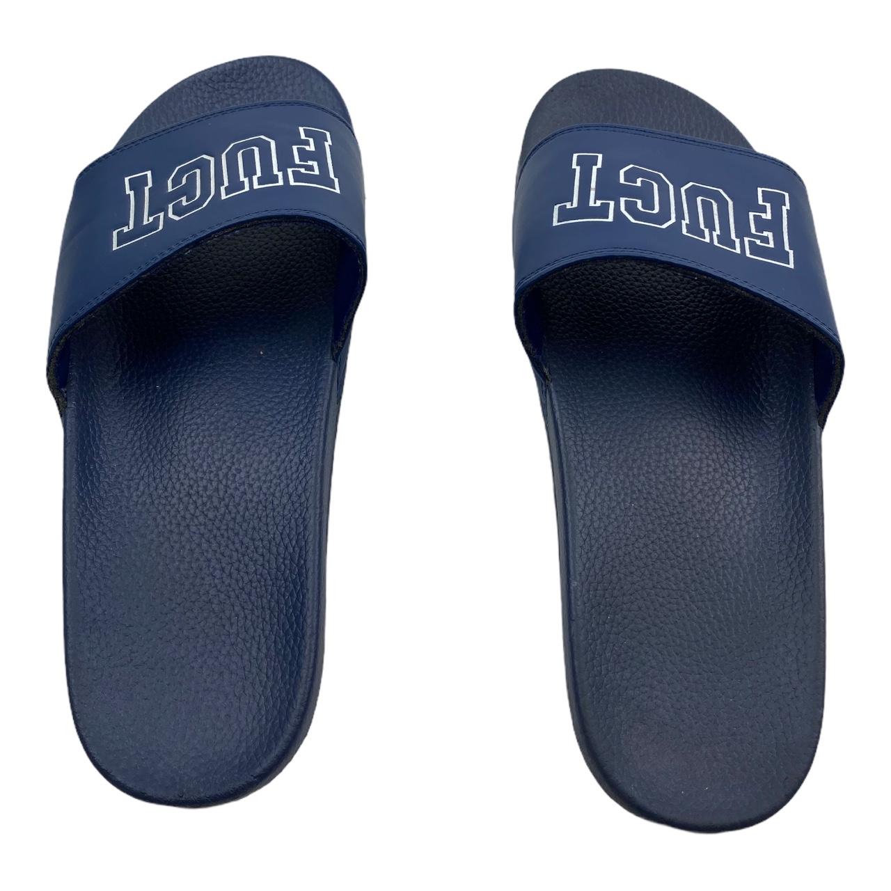 Fuct Navy Blue slides size 47 (12/13) great... - Depop