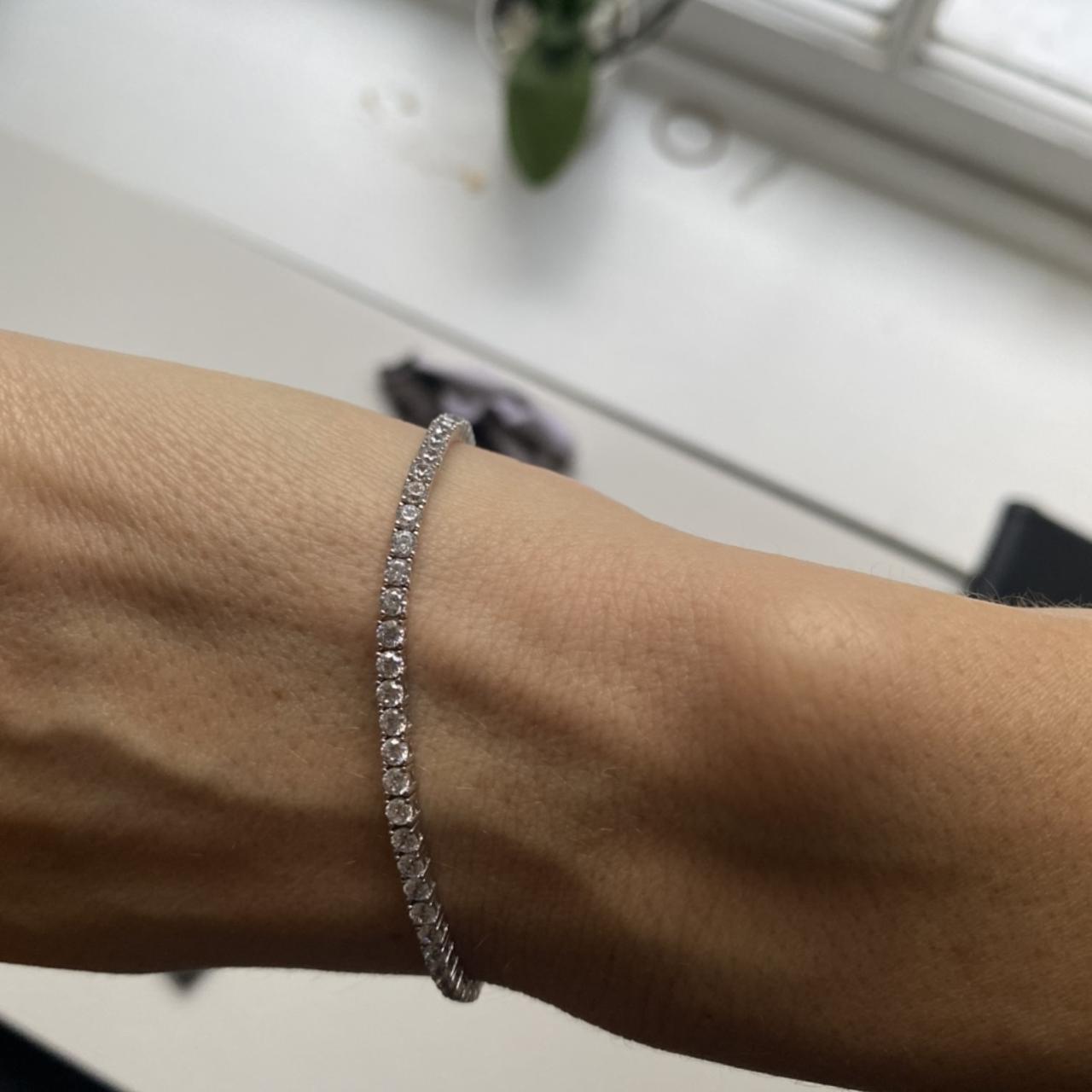 Beautiful Swarovski style bracelet with latch. Comes... - Depop