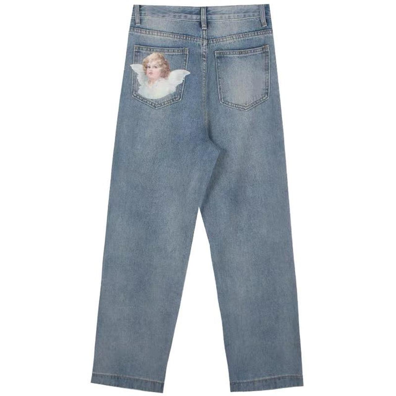 Vintage jeans and angel prints size M - Depop