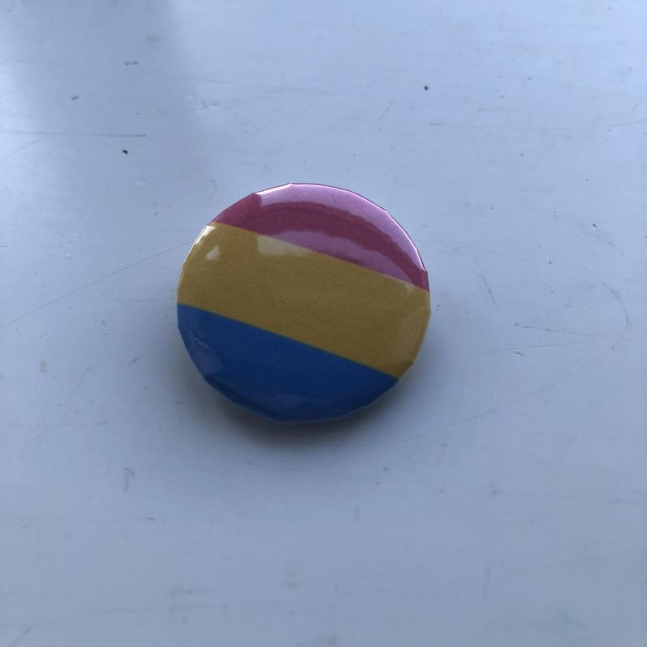 pan flag badge message about bundles!! buy 4 of any... - Depop