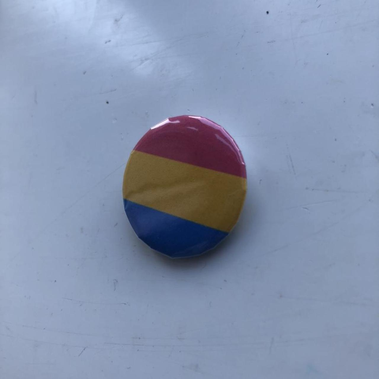 pan flag badge message about bundles!! buy 4 of any... - Depop