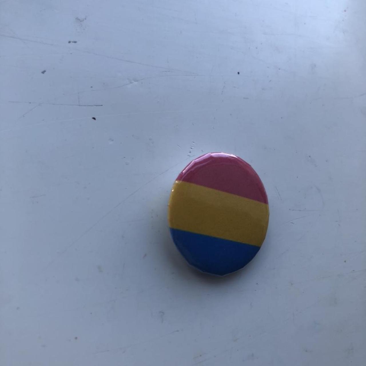 pan flag badge message about bundles!! buy 4 of any... - Depop