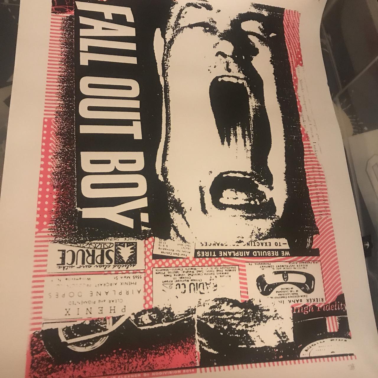 Limited edition fall out boy poster, 21/100.... - Depop