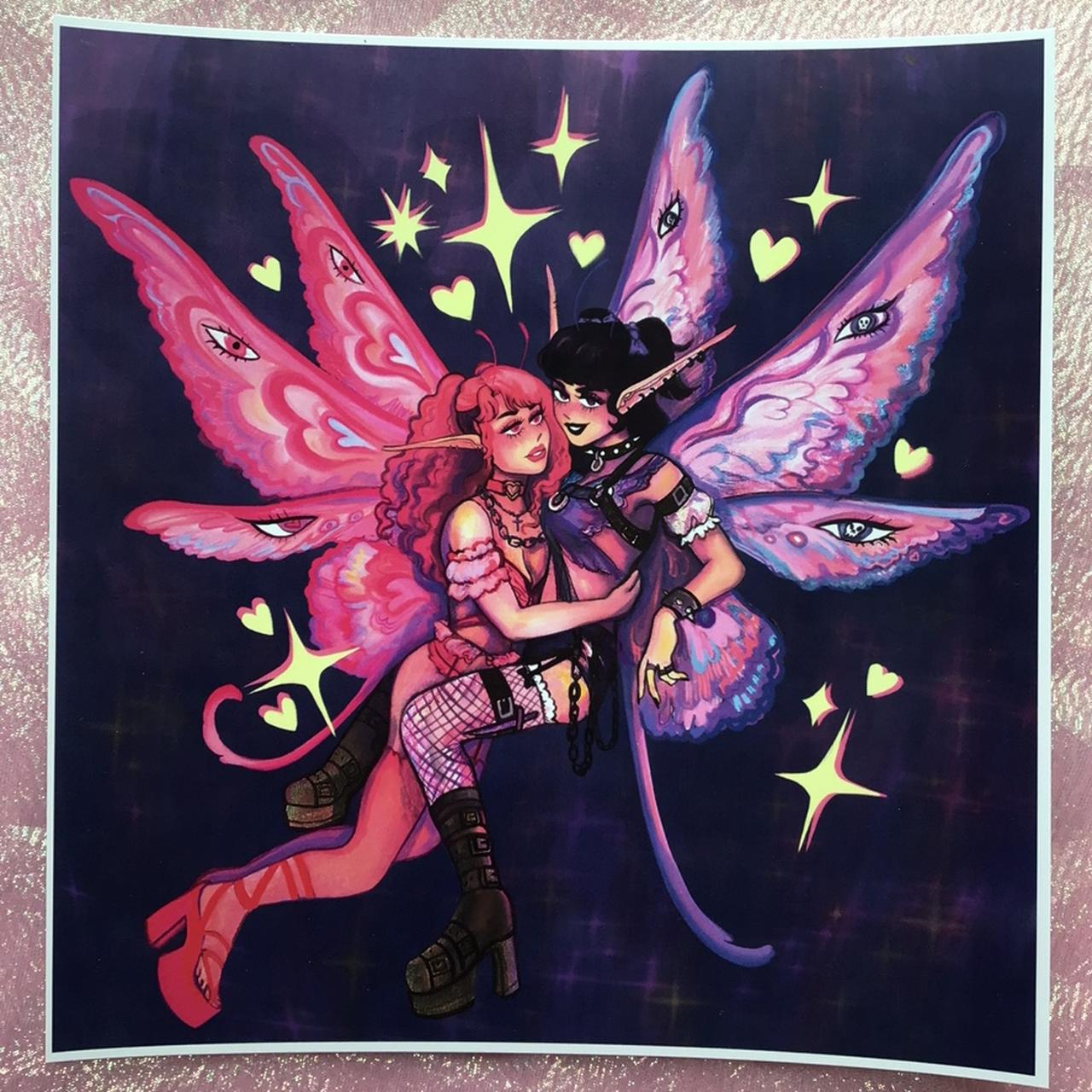 8.5 x 8 art print! #lgbt #prints #fairycore #art... - Depop