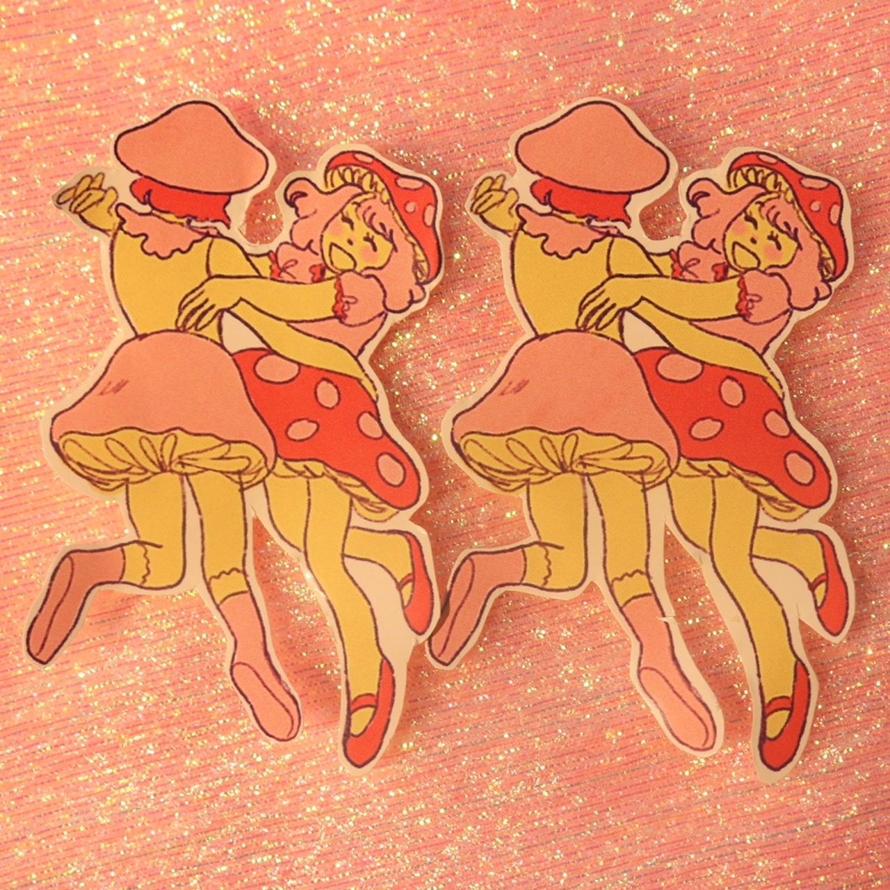 mushroom gf sticker, alt version! 2.5 inches, high... - Depop