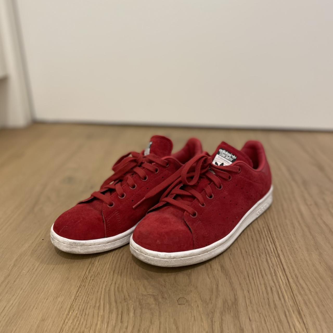 Adidas Women's Red Trainers | Depop