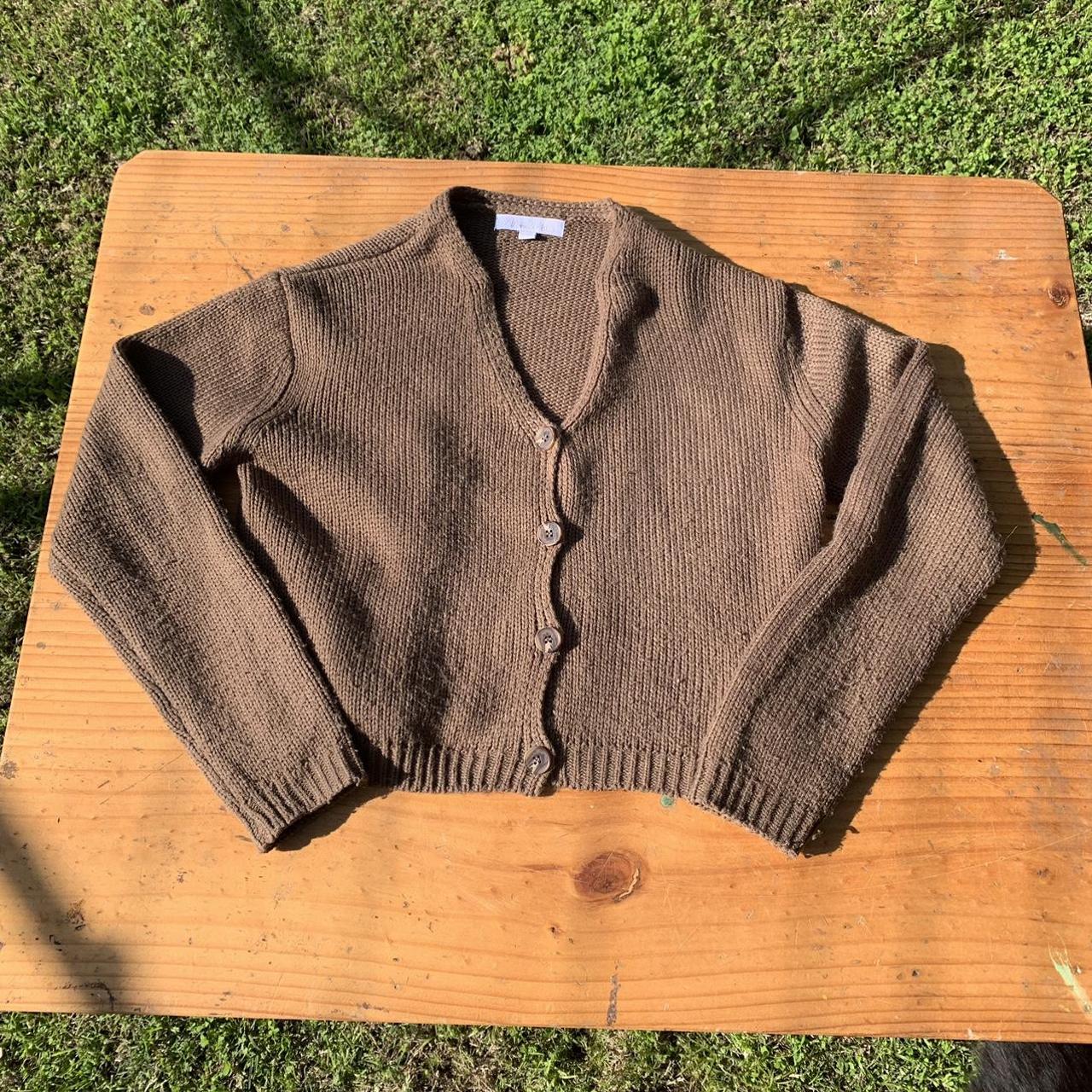 Brown cardigan Mooloola brand barely worn In great... - Depop