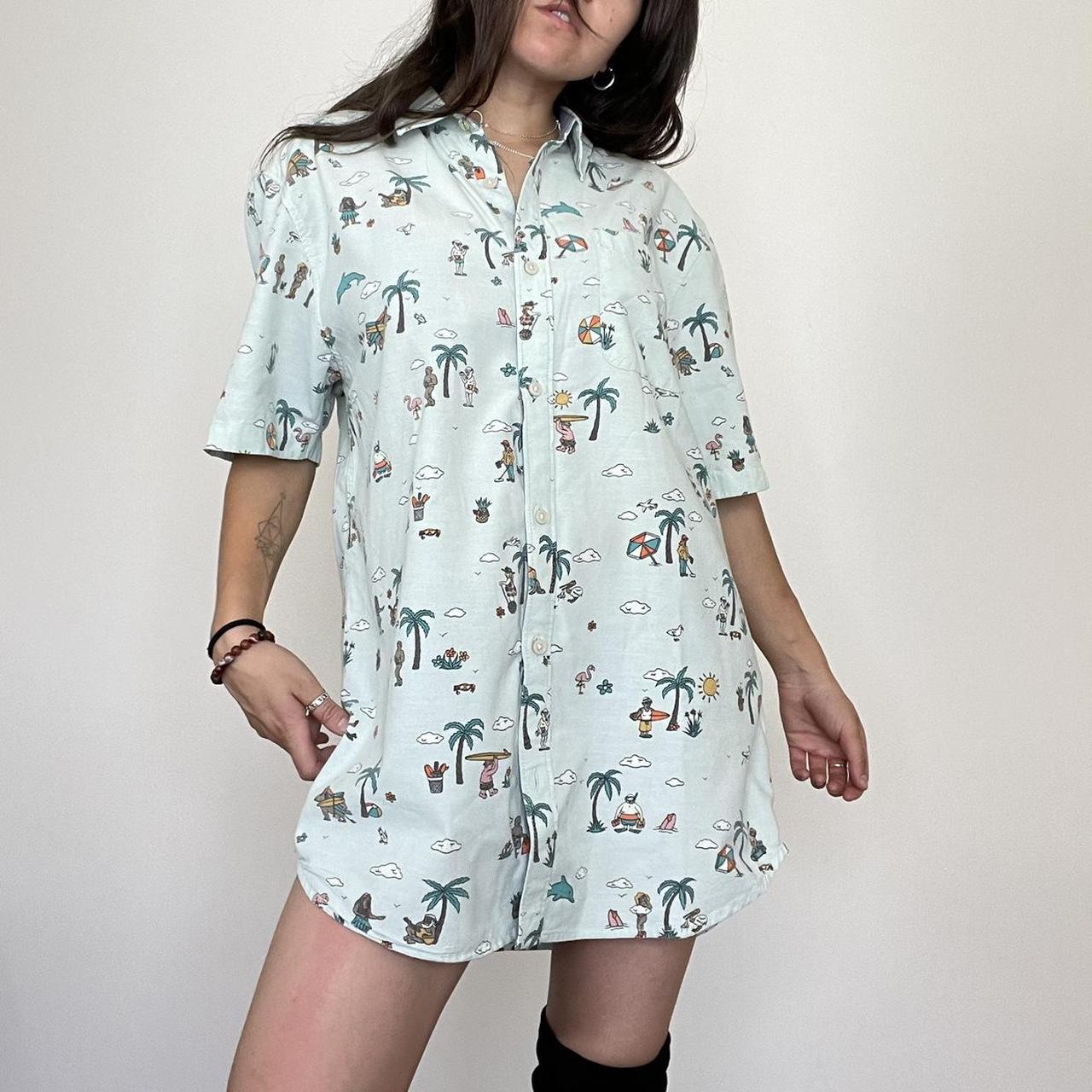 Vans Summer Vacation Button Down Shirt 🌴 Size large... - Depop