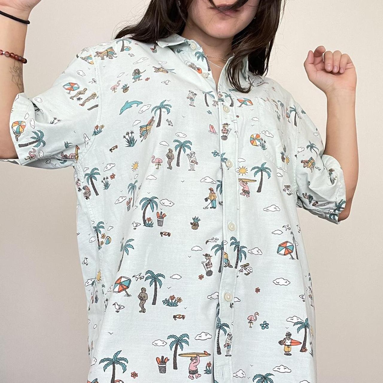 Vans Summer Vacation Button Down Shirt 🌴 Size large... - Depop