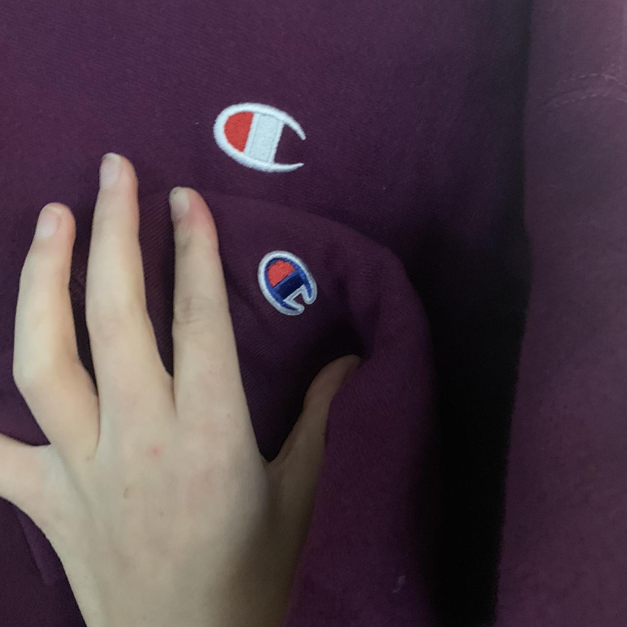 ⚡️super cute magenta reverse weave champion... - Depop