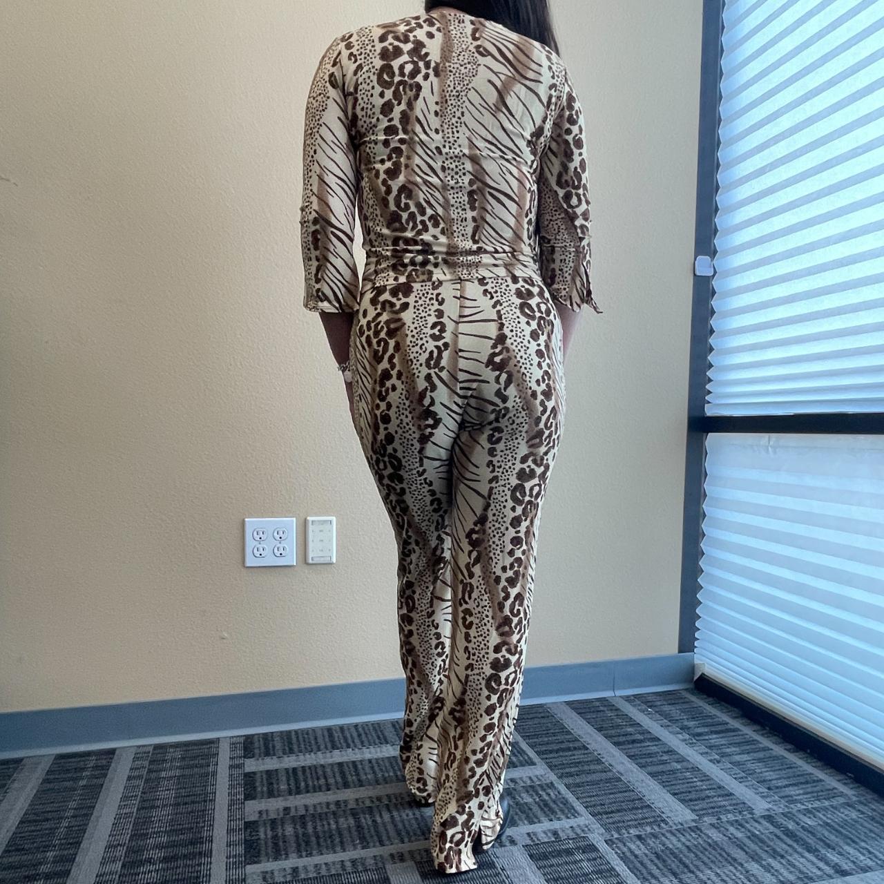 Vintage 90s 2000 Leopard Animal Leopard Print Slit... - Depop