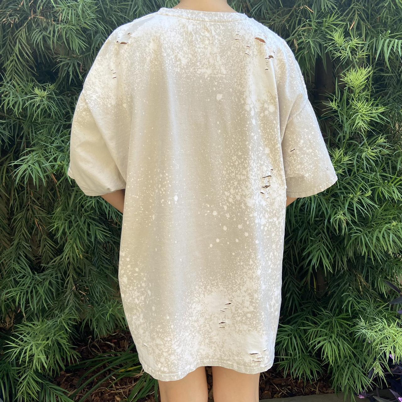 Destroyed Bleached Tee Distressed Stained Light... - Depop