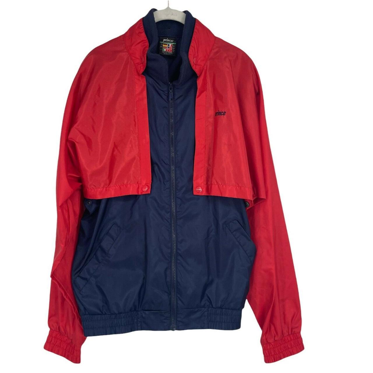 Prince Jacket Vintage Windbreaker Full Zipped Red... - Depop