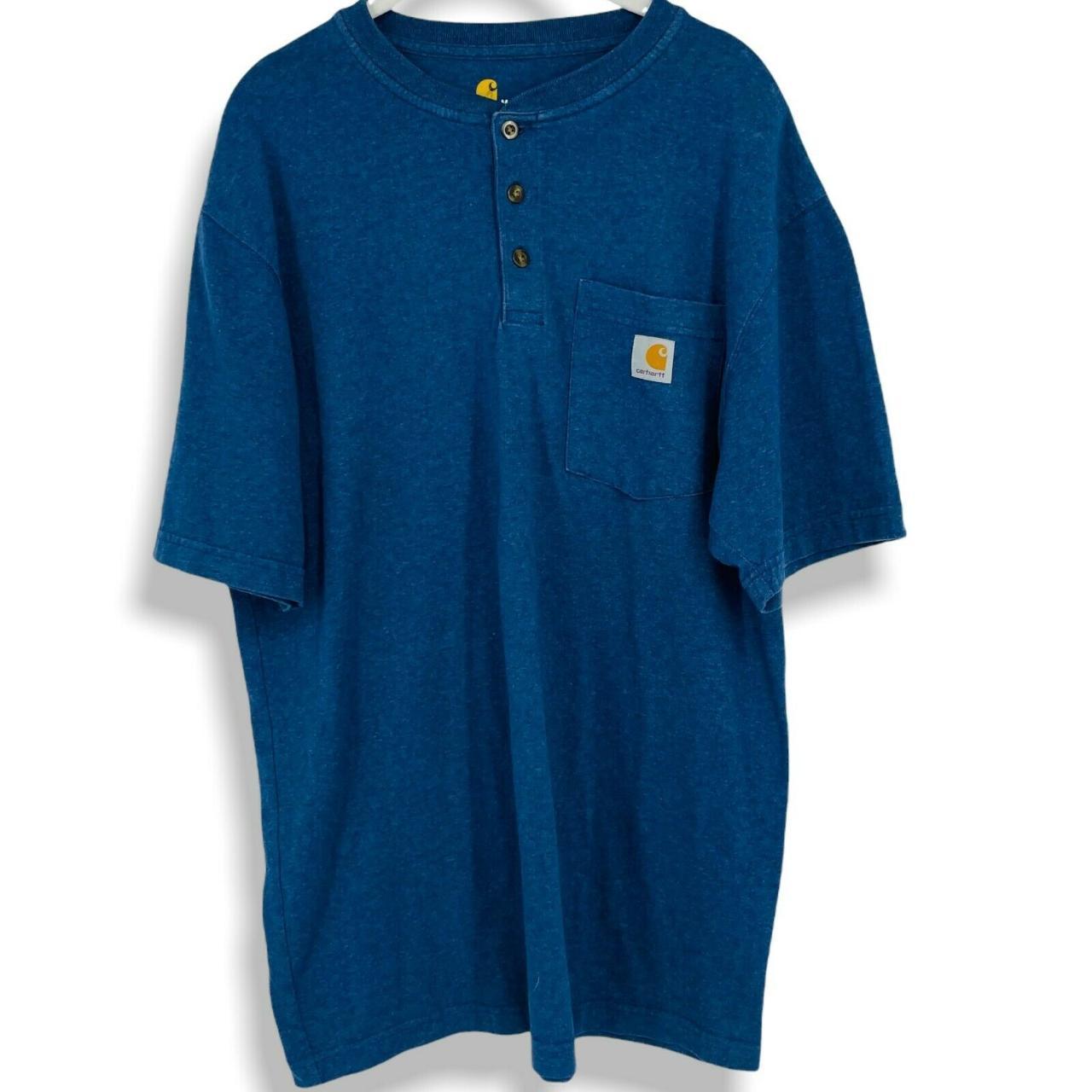 Carhartt T-Shirt Short Sleeve Henley Tee Shirt Top... - Depop