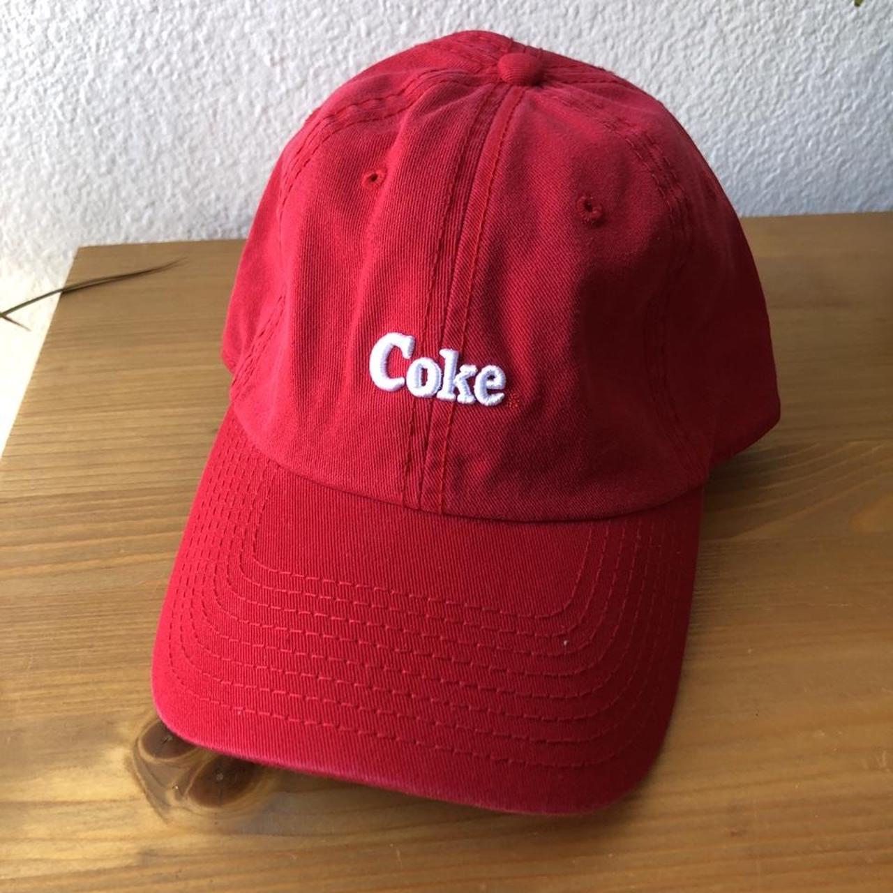 Coca-Cola Men's Red and White Hat | Depop