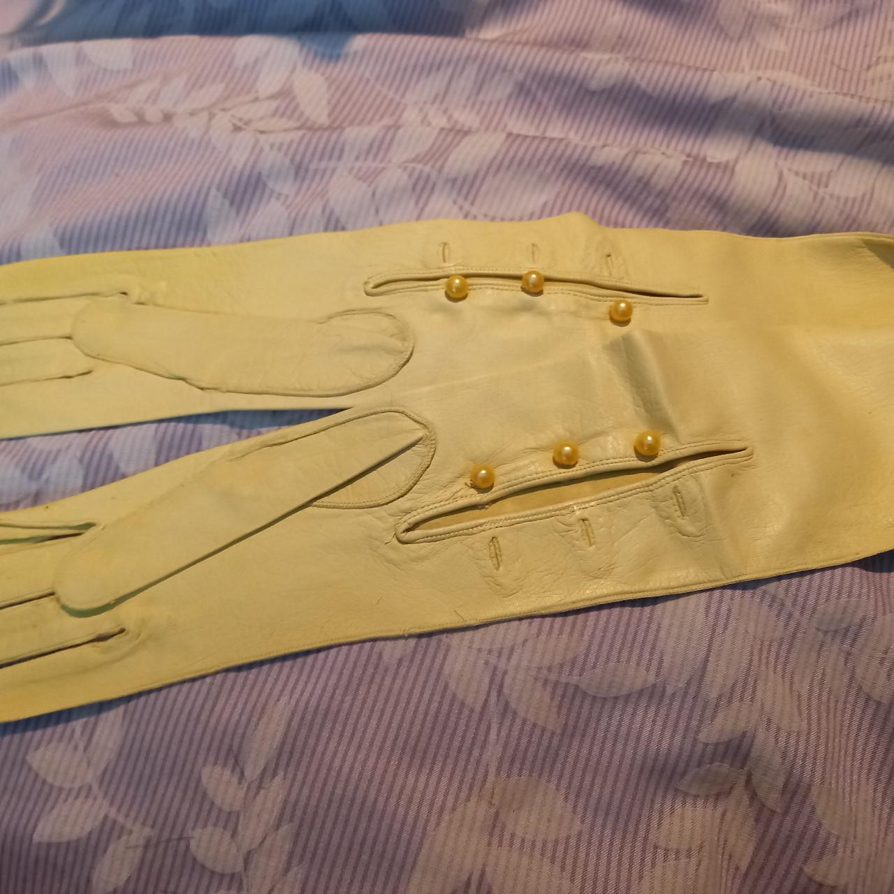 Stunning pair of extra long vintage mustard yellow... - Depop